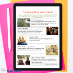 Using an Interactive Webquest to Explore the First Thanksgiving