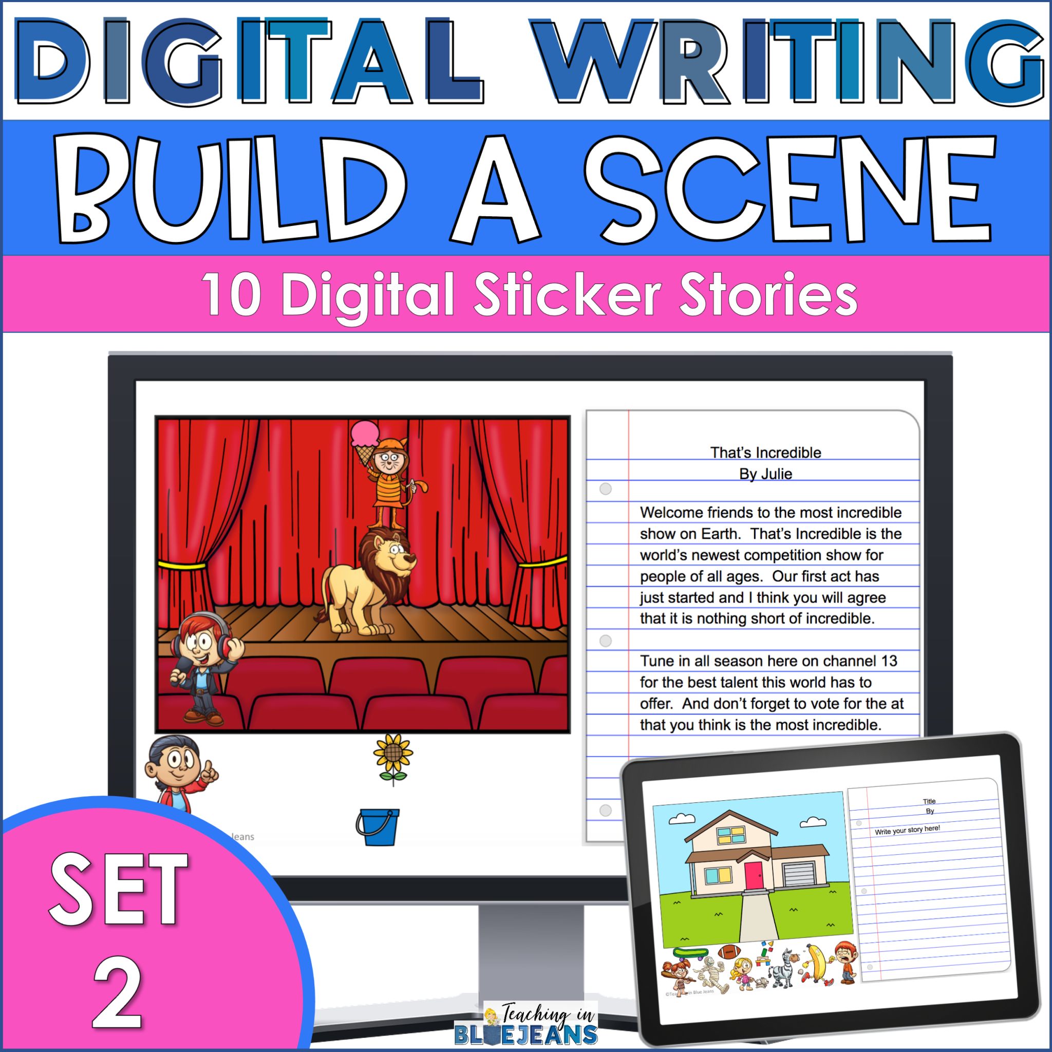Build a Scene DIGITAL Writing BUNDLE ~ Digital Sticker Stories ...