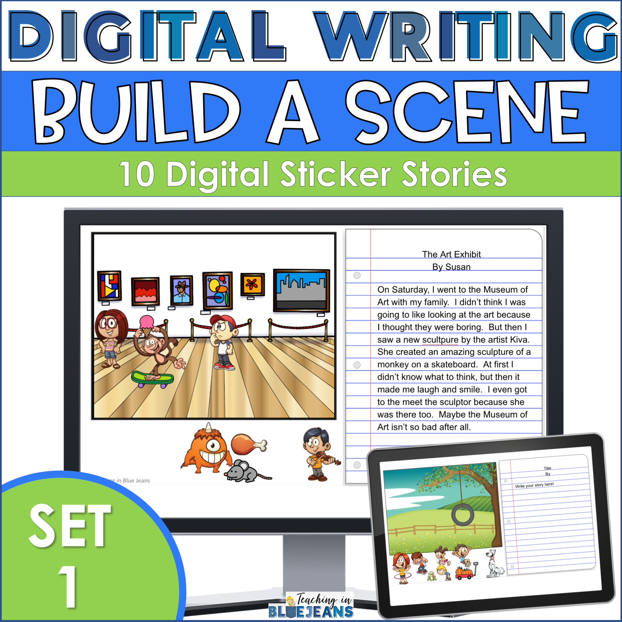 Build a Scene DIGITAL Writing BUNDLE ~ Digital Sticker Stories ...