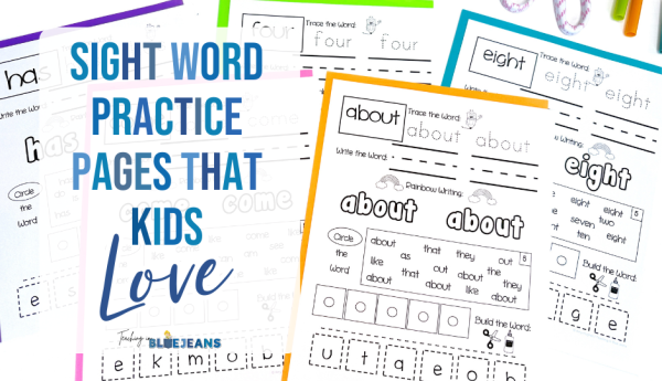 Sight Word Practice Pages that Kids Love