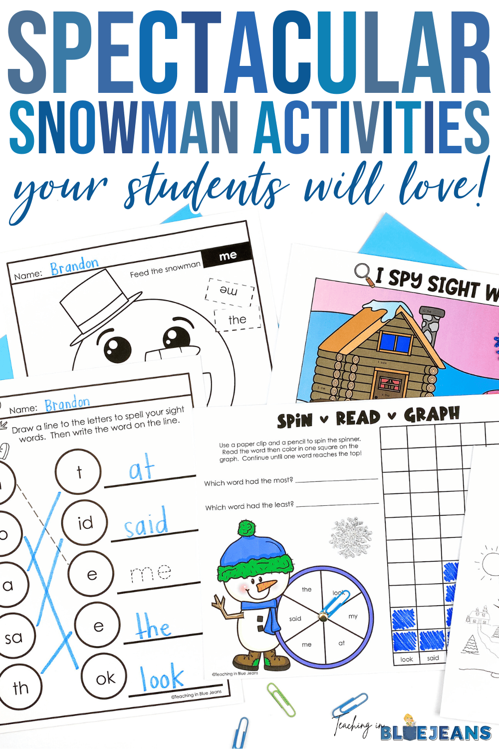 Spectacular Snowman Activities Your Students Will Love!