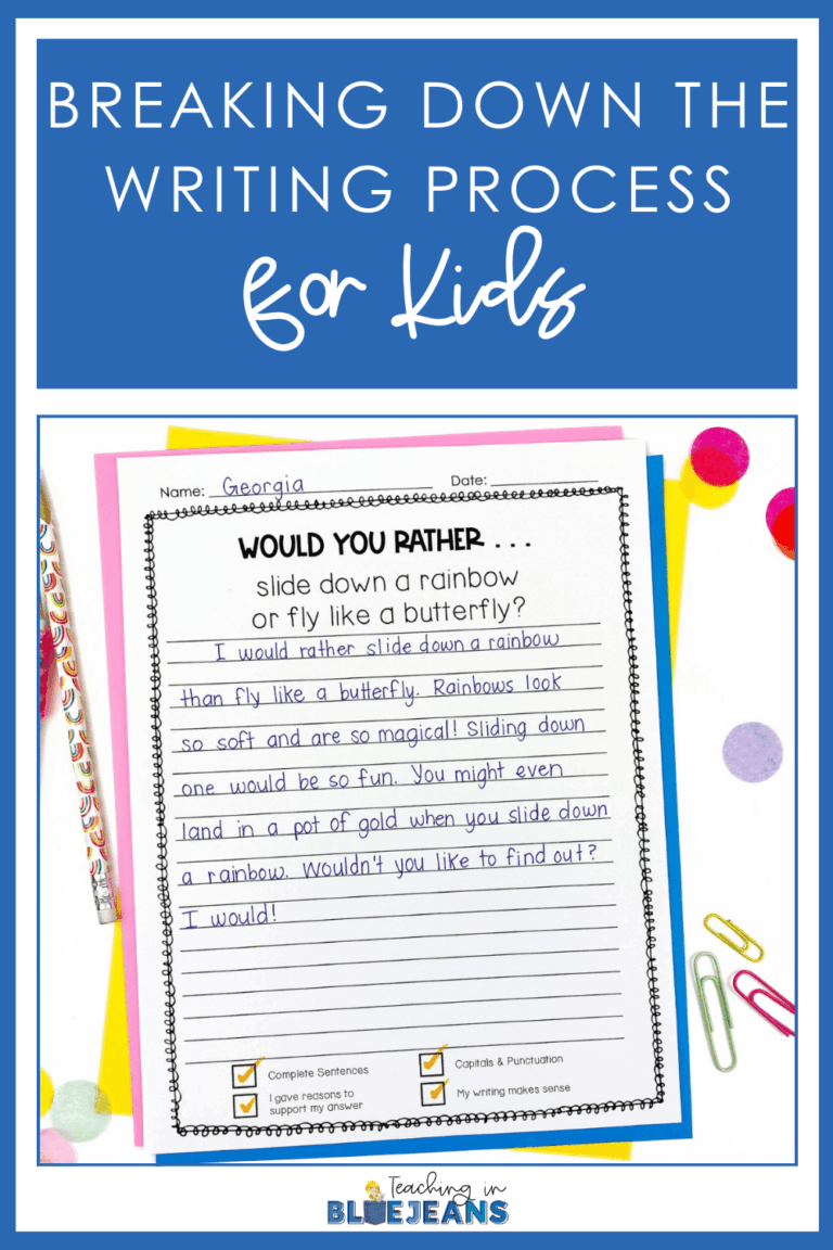 Breaking Down the Writing Process for Kids