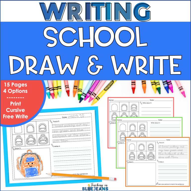 Back to School Directed Draw and Write Prompts - Handwriting Practice ...