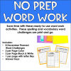 November Word Work Activities – Making Words Spelling Games for Grades ...