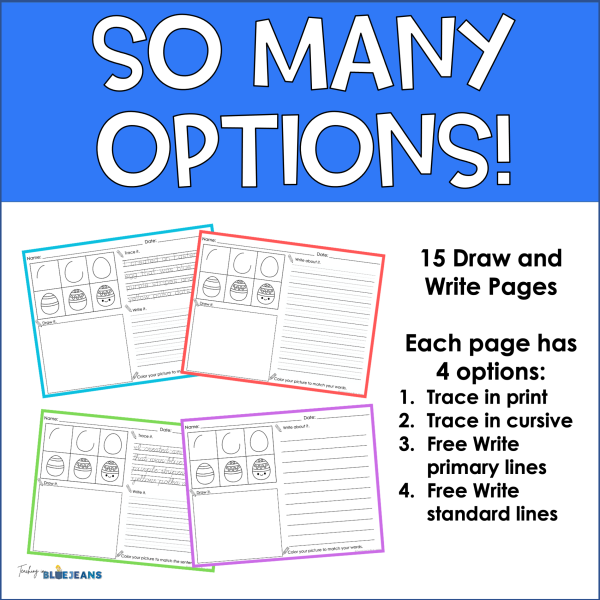 Easter Directed Drawing and Writing Activities – Cursive and Print ...