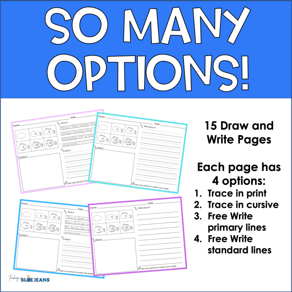 Ocean-Themed Directed Drawing and Writing – Print and Cursive ...