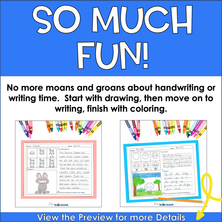 Easter Directed Drawing and Writing Activities – Cursive and Print ...