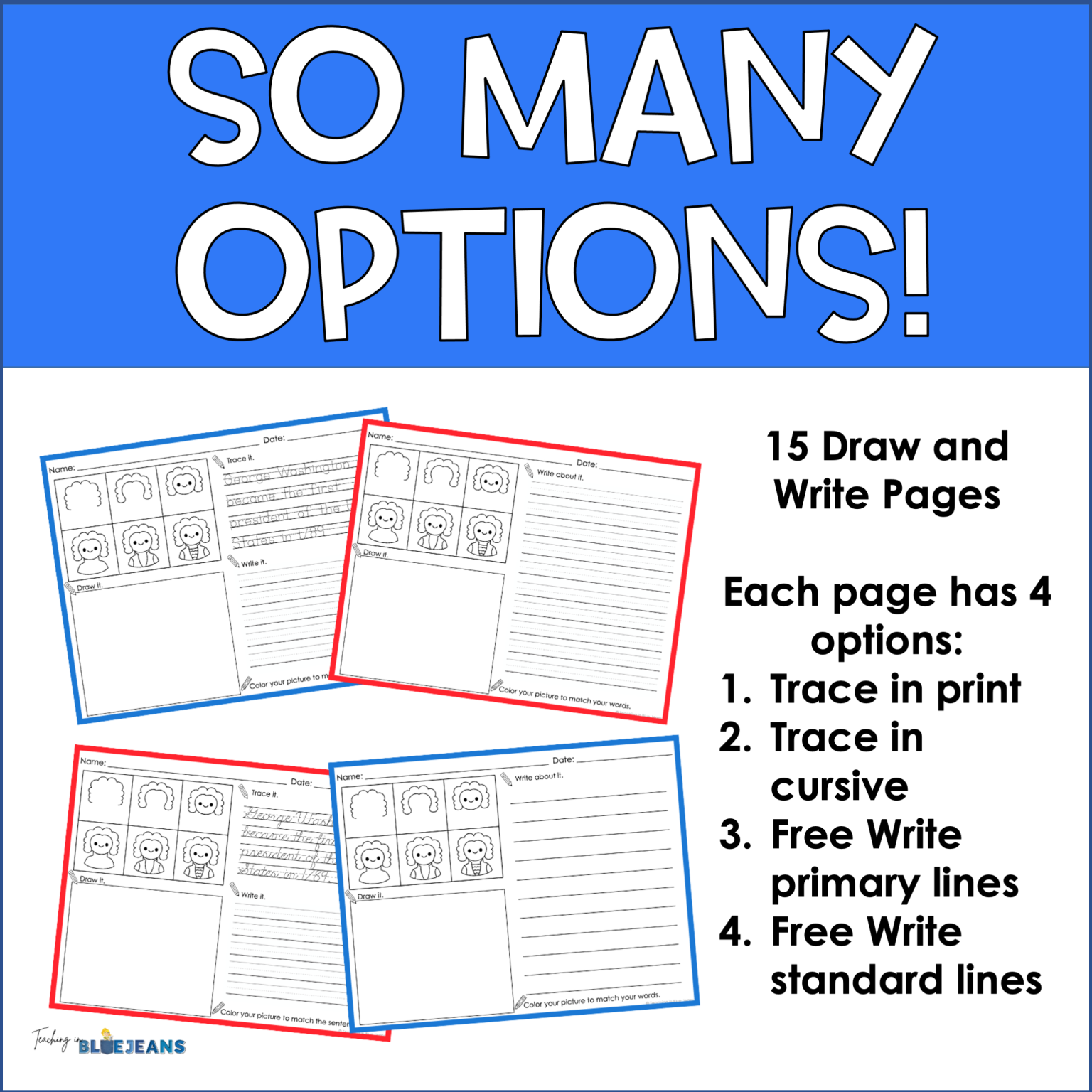 Patriotic Directed Drawing and Writing Prompts – Handwriting Practice ...