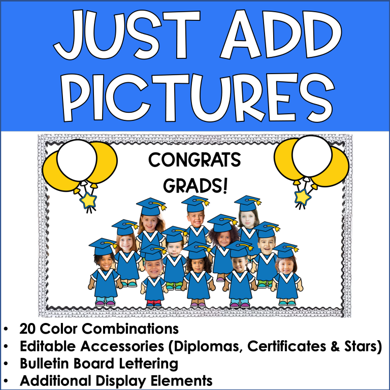 End of Year Graduation Bulletin Board and Craft – Editable Keepsake for ...