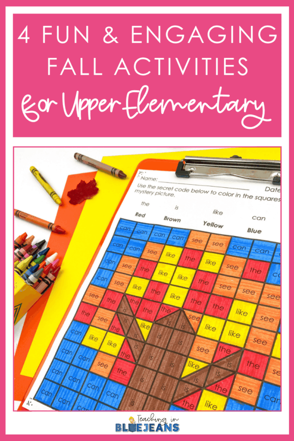 4 Fun and Engaging Fall Activities for the Upper Elementary Classroom