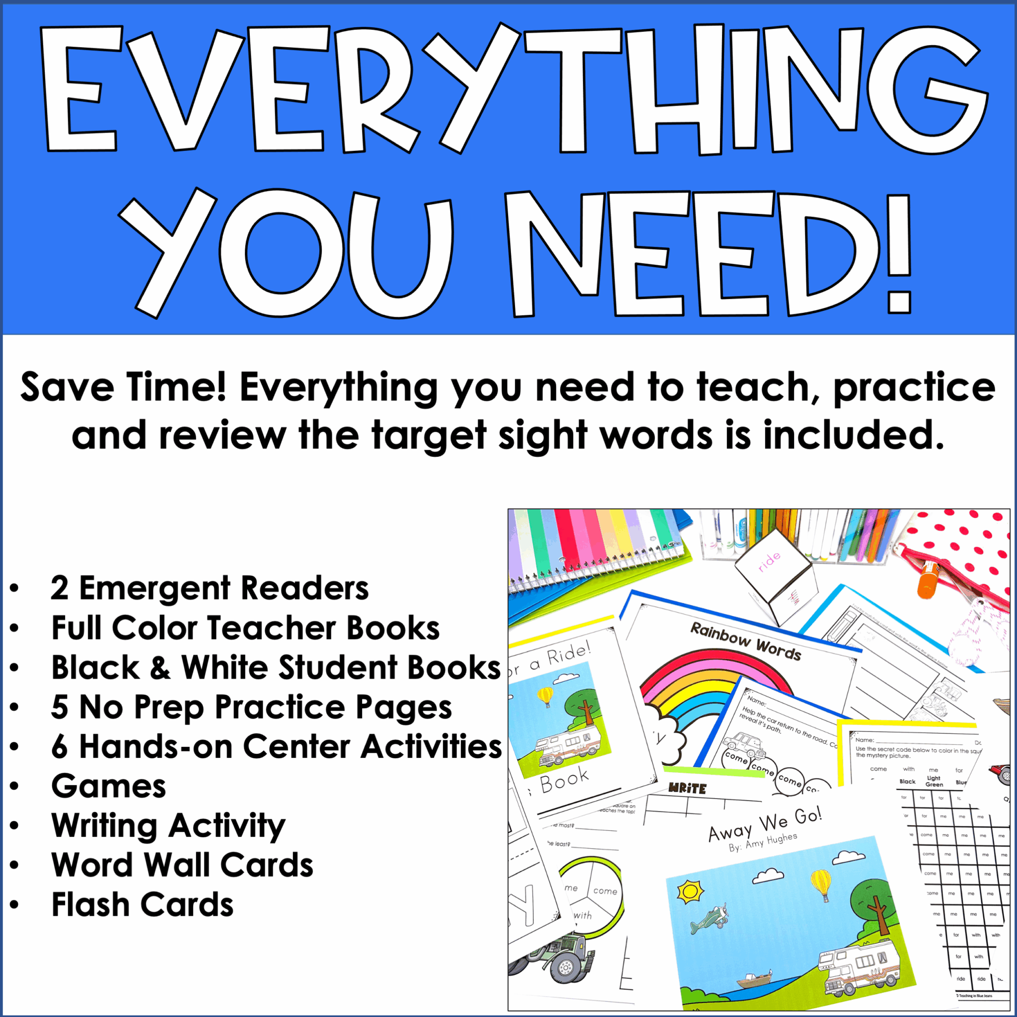 Transportation Sight Word Readers and Activities – Printable Reading ...